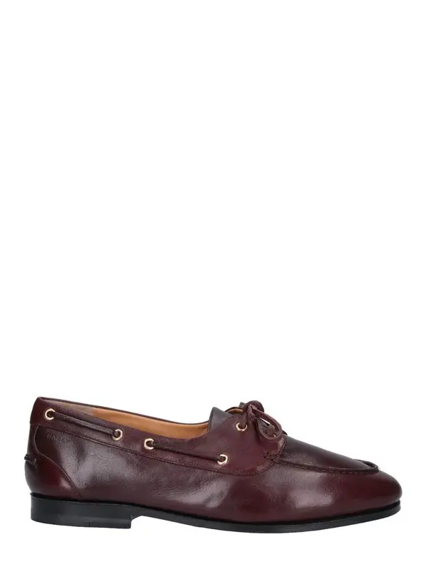 Bally Buffalo Leather Slip-on Flat Shoes - Brown