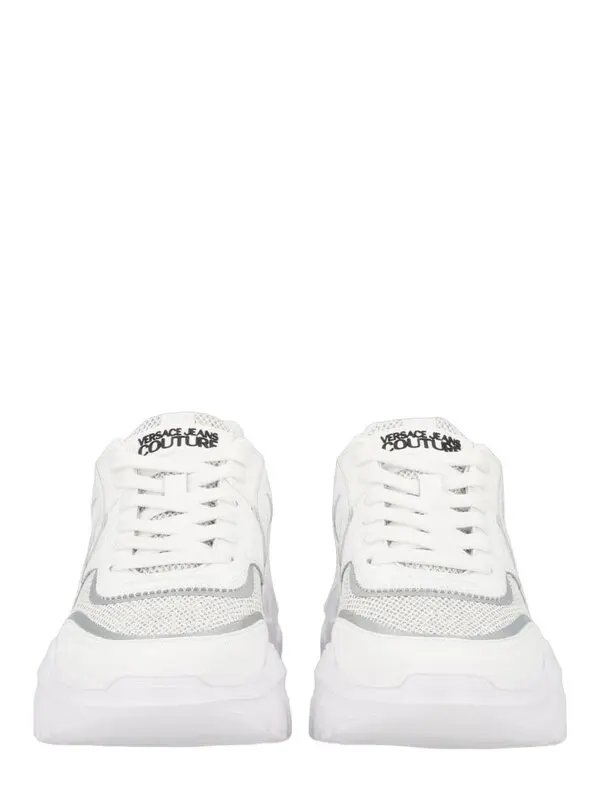 Versace Lace-up Mesh Sneakers - White
