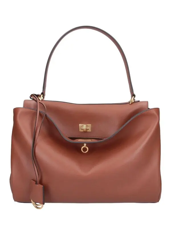 Balenciaga Calf Leather Shoulder Bag - Brown