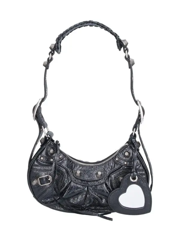 Balenciaga Lamb Leather Shoulder Bag - Black