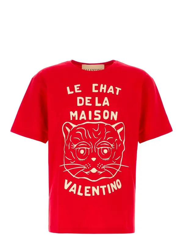 Valentino Garavani Classic Cotton T-shirt For - Red