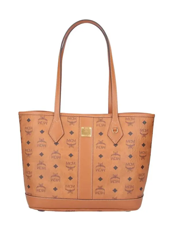 Mcm Monogram Tote Bag - Brown