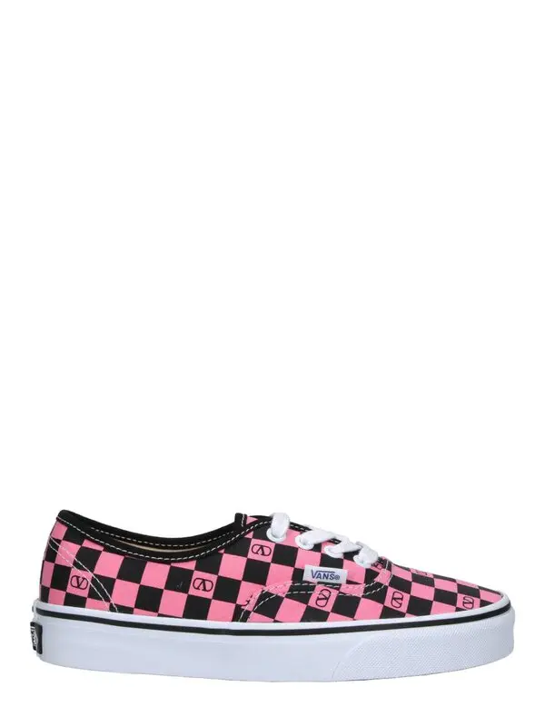 Valentino Garavani Checked Lace-up Sneakers - Pink