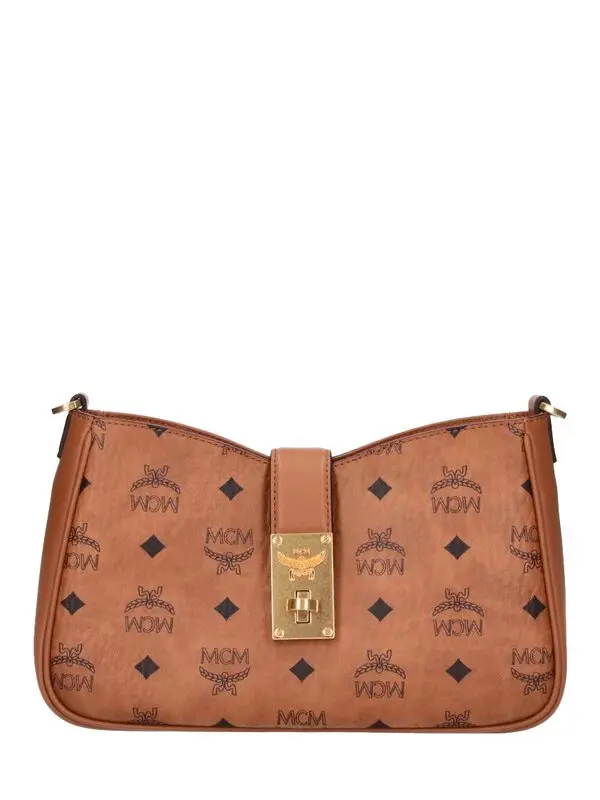 Mcm Monogram Shoulder Bag - Brown