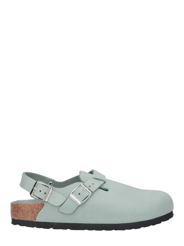 BIRKENSTOCK Nubuck Leather Sandals With Buckled Straps - Green