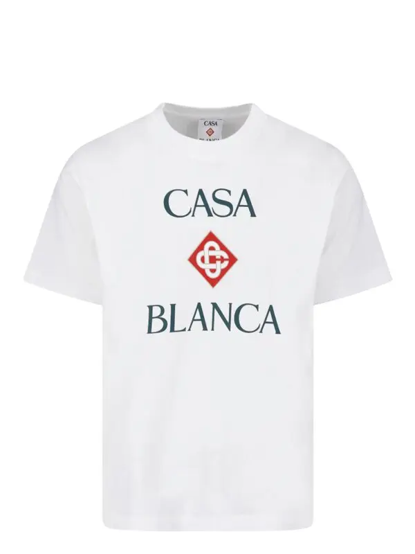 Casablanca Stacked Logo Logo-print T-shirt - White