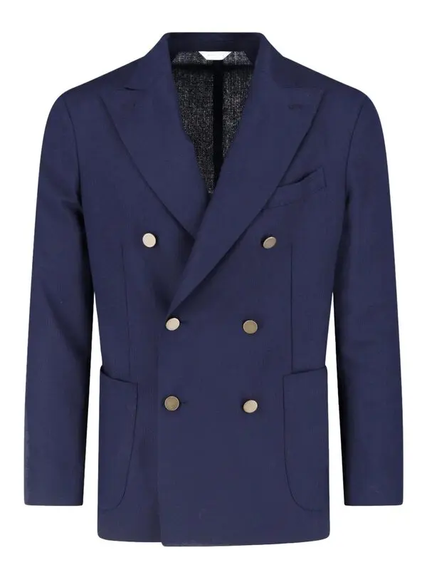 Boglioli 100% Virgin Wool Tailored Jacket - Blue