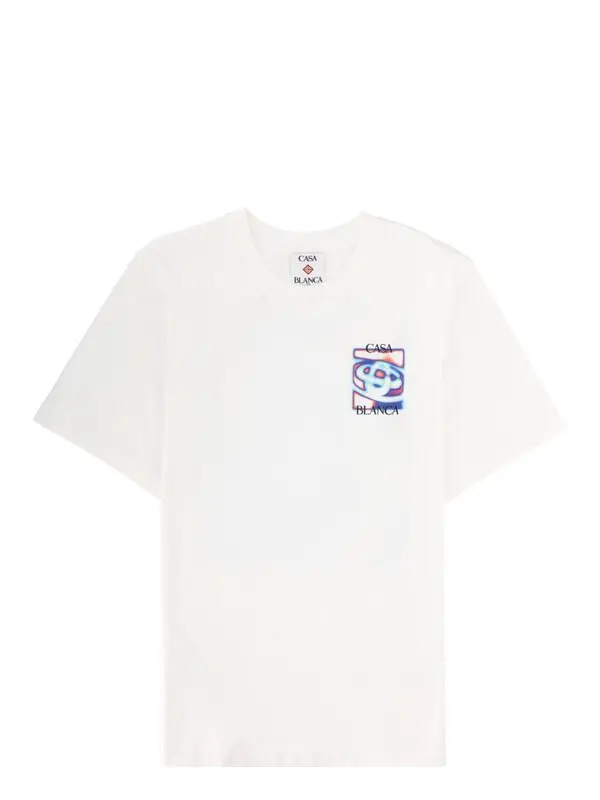 Casablanca Graphic Print Cotton T-shirt - White
