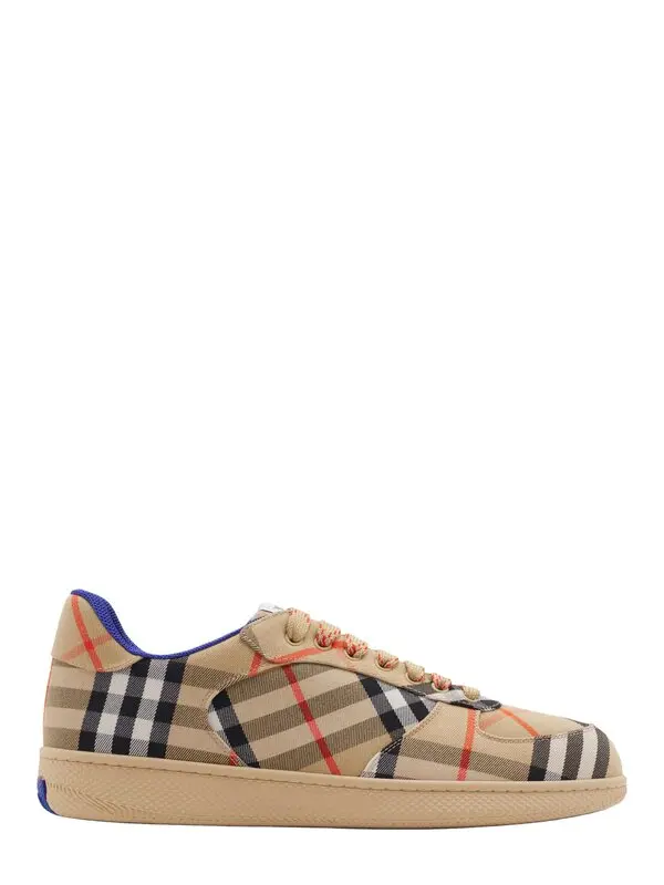 Burberry Equestrian Knight Round Toe Sneakers - Beige