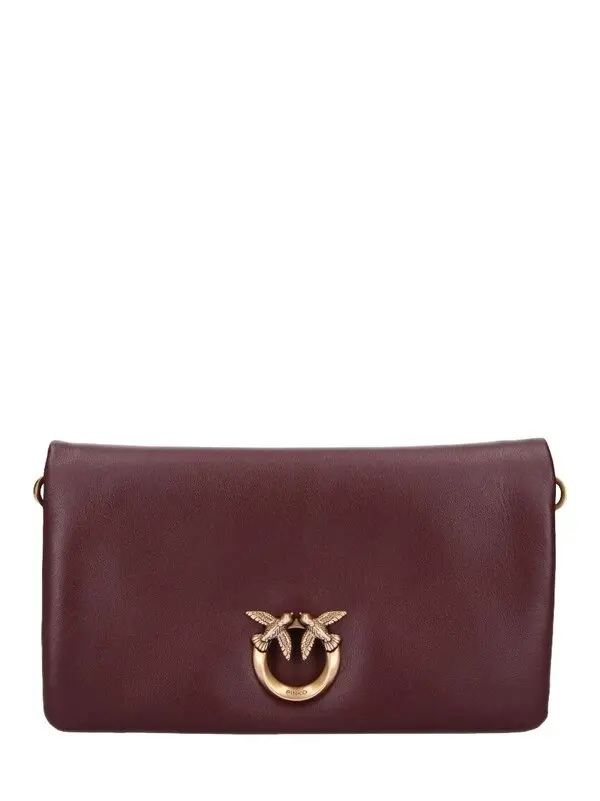 Pinko Vivaci Leather Shoulder Bag - Red