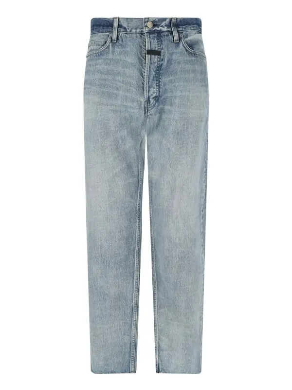 Fear Of God 100% Cotton Denim Jeans - Blue