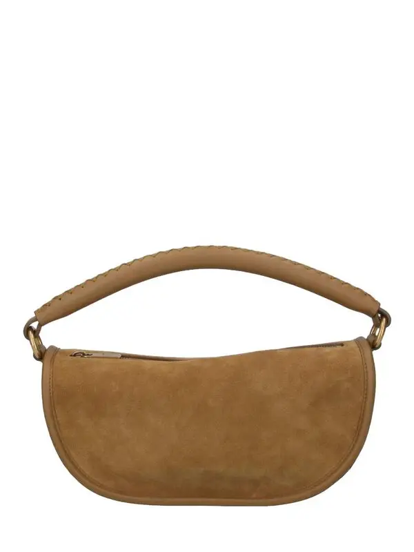 Burberry Calf Suede Shoulder Bag - Brown