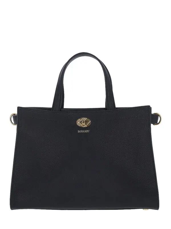 Burberry Calf Grain Leather Mini Bag - Black