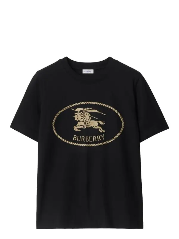 Burberry Graphic Logo Cotton T-shirt - Black