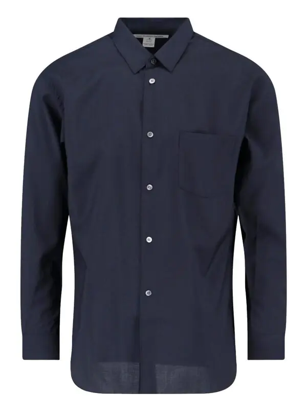 Comme Des Garçons Long Sleeve Button-up Shirt - Blue