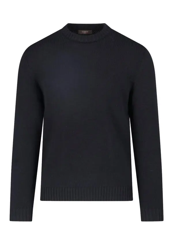 ZANONE Ribbed Crewneck Sweater - Black