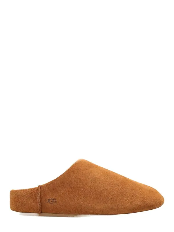 UGG Suede Shearling Lined Clog - Brown