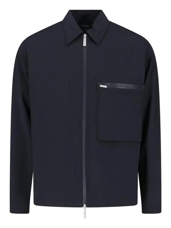 Herno Technical Zip Front Shirt Jacket - Black
