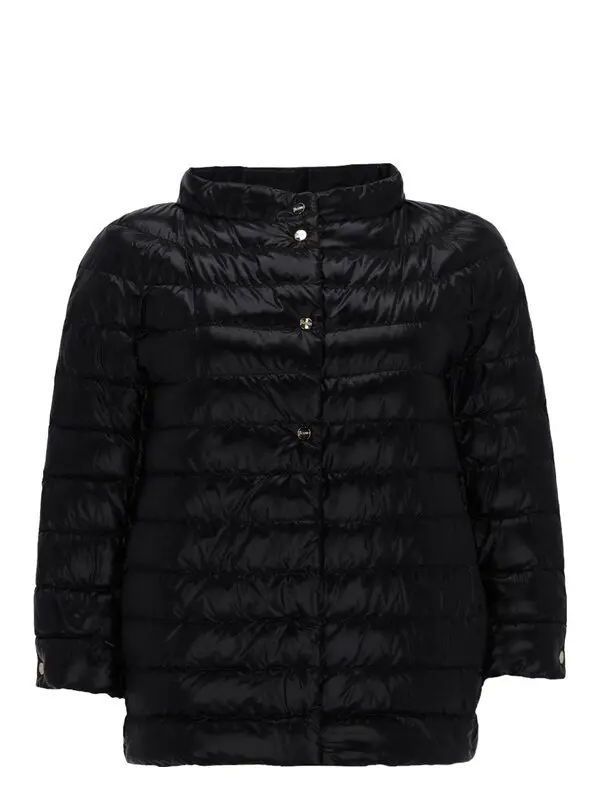 Herno Quilted Zip-up Puffer Jacket - Black
