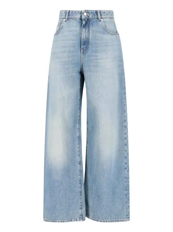 Alexander McQueen High-waist Wide-leg Jeans - Blue