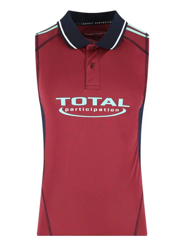 Martine Rose Contemporary Graphic Polo Shirt - Red