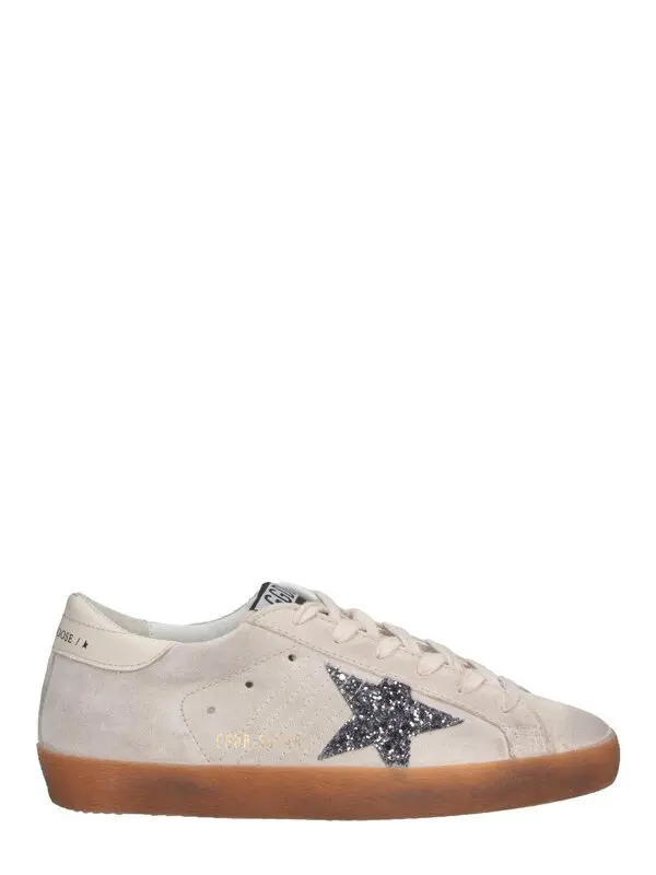 GOLDEN GOOSE Distressed Leather Low-top Sneakers - Grey