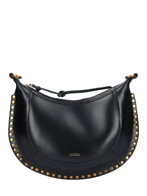 Isabel Marant Étoile Calf Leather Shoulder Bag With Studded Detail - Black
