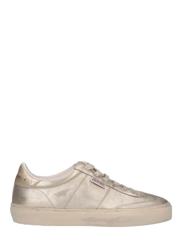 GOLDEN GOOSE Lightweight Goat Leather Sneakers - Silver