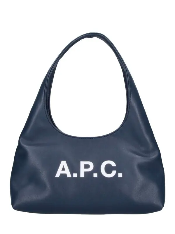 A.p.c. Logo Shoulder Bag - Blue