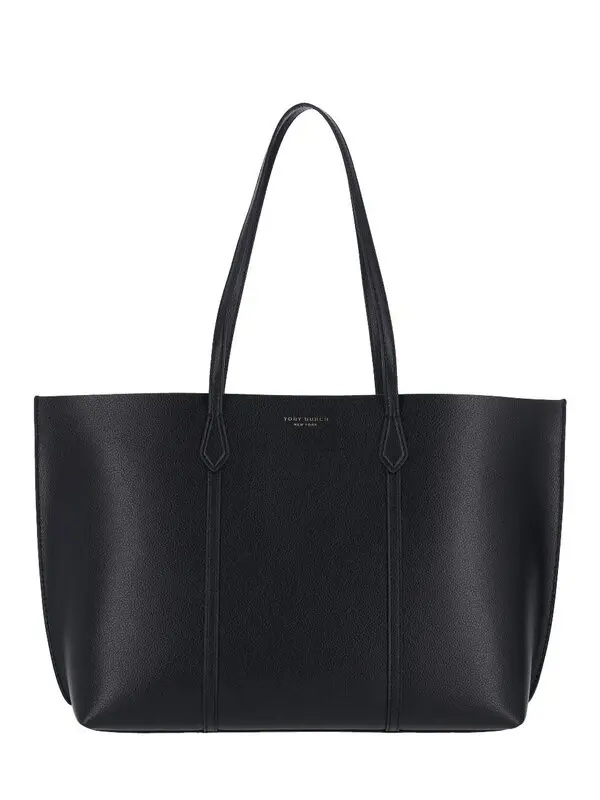 Tory Burch Perry Leather Tote - Black