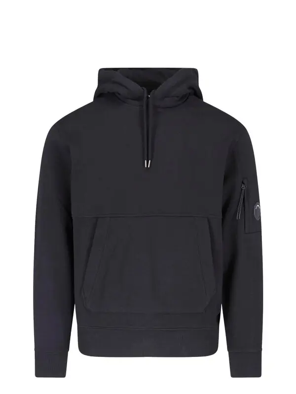 C.P. COMPANY Cotton Hooded Sweatshirt - Black