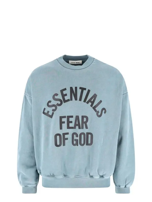 Fear Of God Relaxed-fit 100% Cotton Essentials Sweatshirt - Blue
