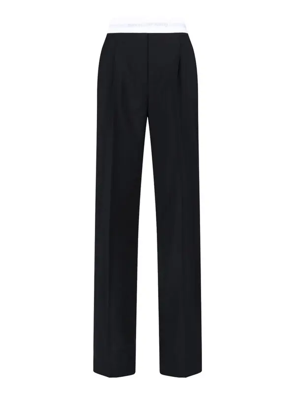 Alexander Wang High-waist Wide-leg Trousers - Black