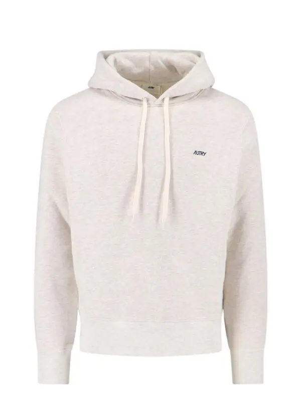 AUTRY 100% Cotton Hooded Sweatshirt - Grey