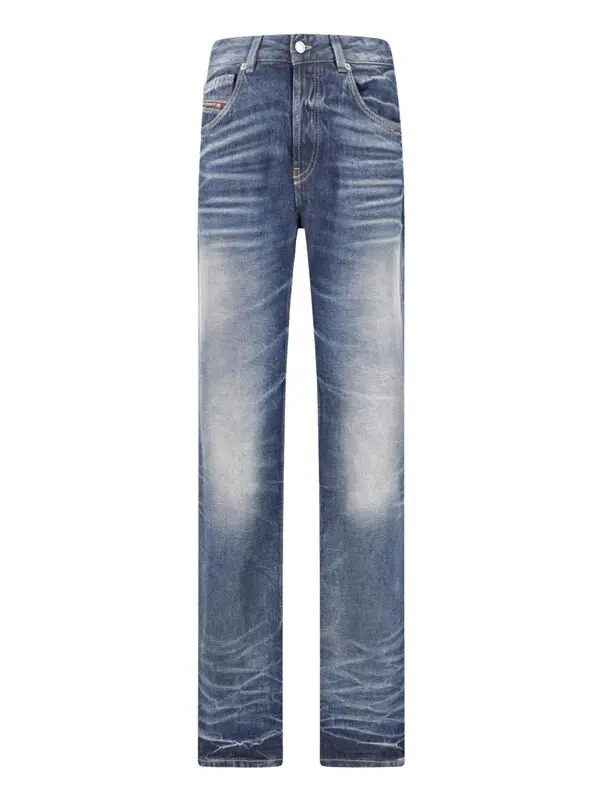 DIESEL® High-rise Straight-leg Jeans - Blue