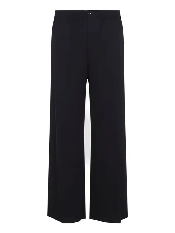 Celine Elastic Waist Straight-leg Trousers - Black