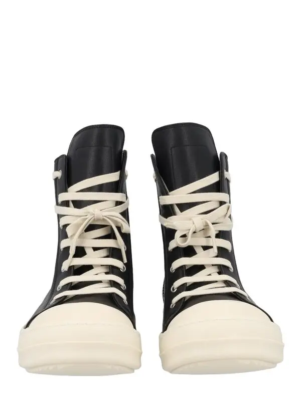 Rick Owens Designer Lace-up Sneakers - Black