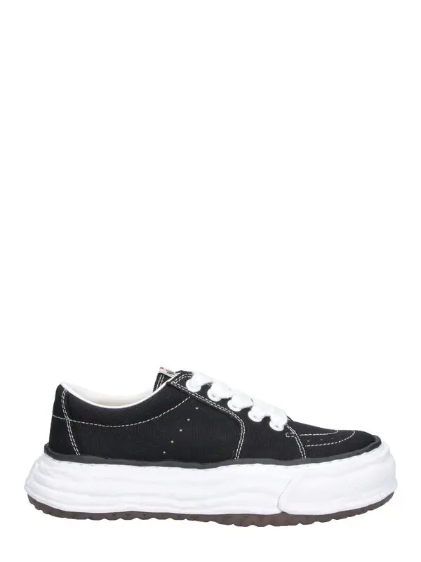 Mihara Yasuhiro Low Top Cotton Sneakers - Black