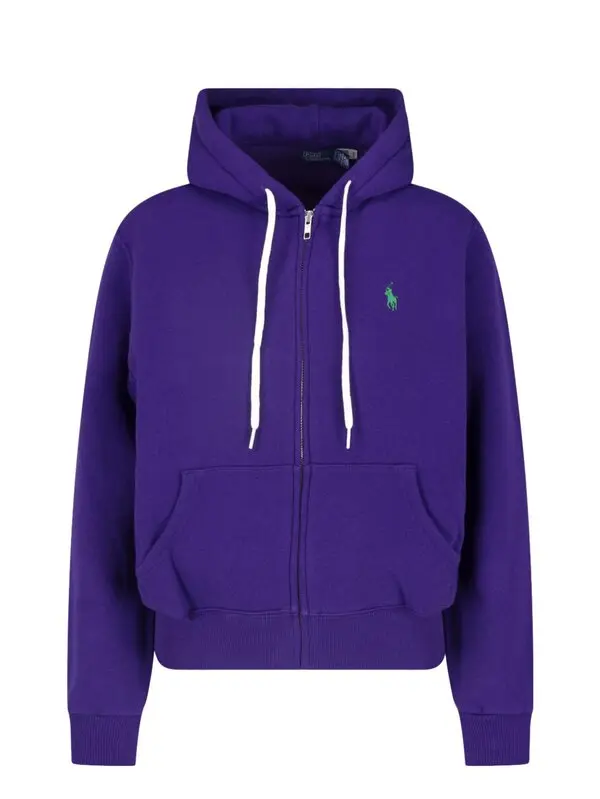 Polo Ralph Lauren Cotton-blend Graphic Crewneck Sweater - Violet