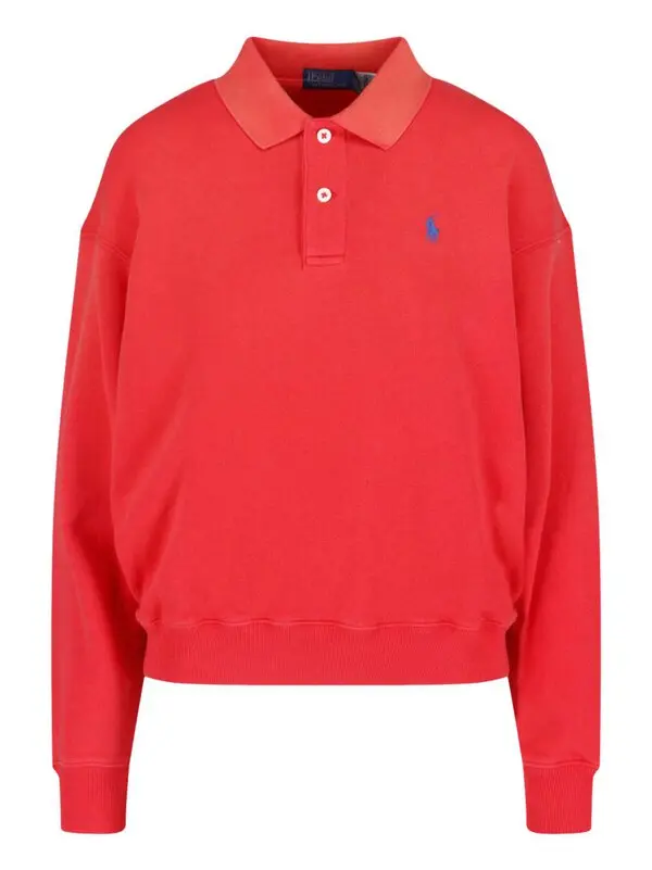 Polo Ralph Lauren Ribbed Knit Crewneck Sweater - Red