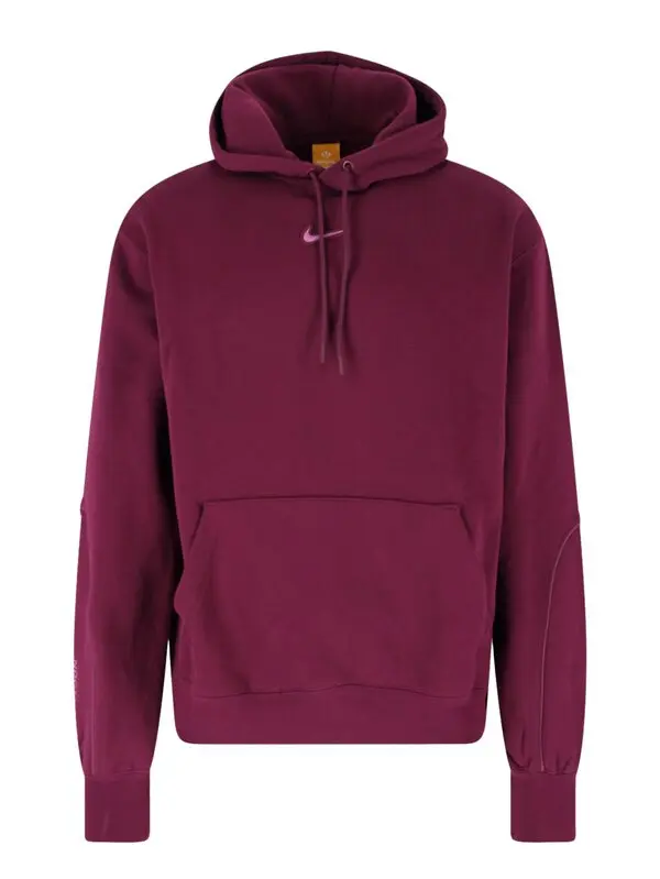 Nike Cotton Blend Hooded Sweatshirt With Logo - Red