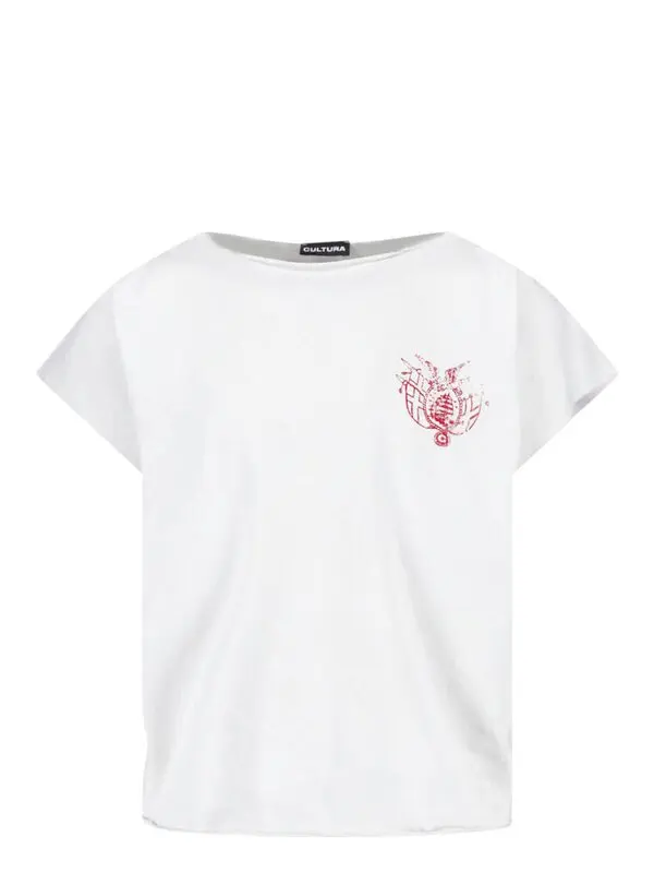 CULTURA Minimal Graphic T-shirt - Grey