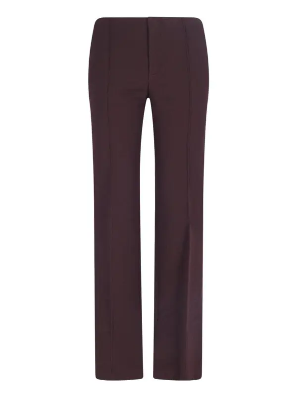 Chloé Tailored Virgin Wool Trousers - Brown