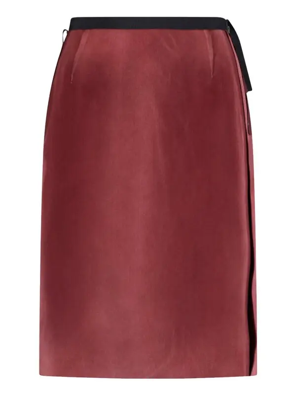 MAISON MARGIELA Midi Skirt With Wrap Effect - Red