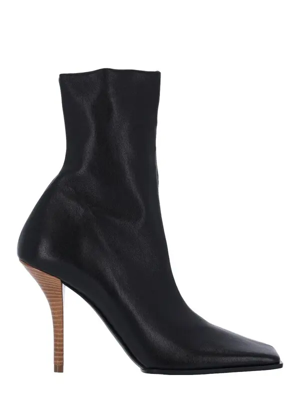 Alaïa Lamb Leather Ankle Boots With Stiletto Heel - Black