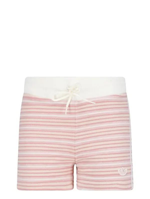 Adidas Striped Cotton Drawstring Shorts - Multicolour