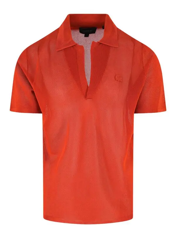 Lacoste 100% Viscose Polo Shirt - Orange