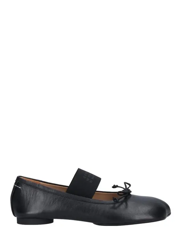 MAISON MARGIELA Leather Ballerinas - Black