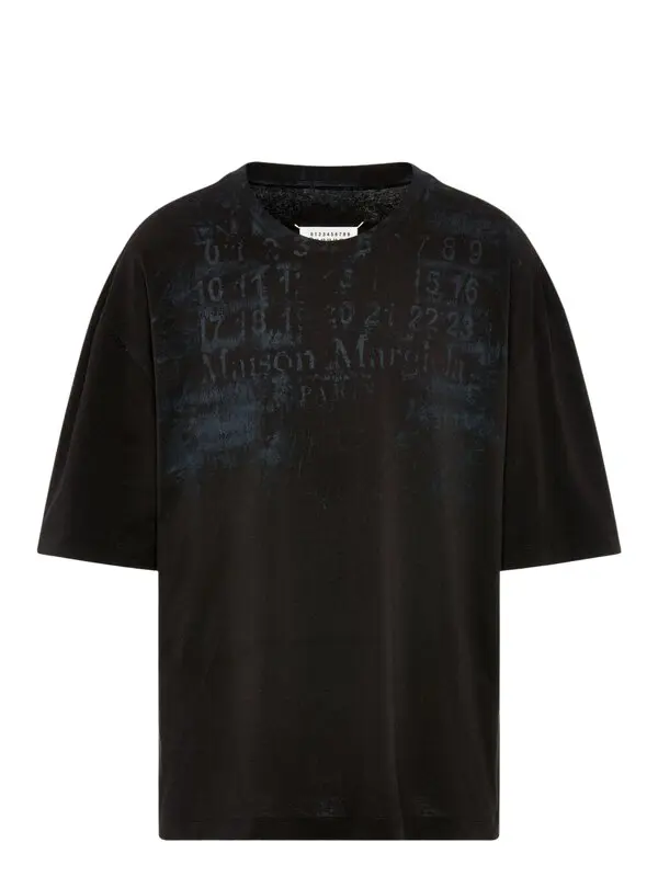 MAISON MARGIELA 100% Cotton T-shirt - Black
