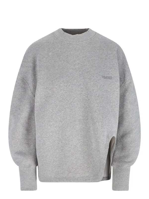 Attico Cotton Knit Sweater - Grey